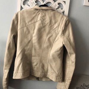Jessica Simpson | Jackets & Coats | Js Beigecream Leather Jacket | Poshmark